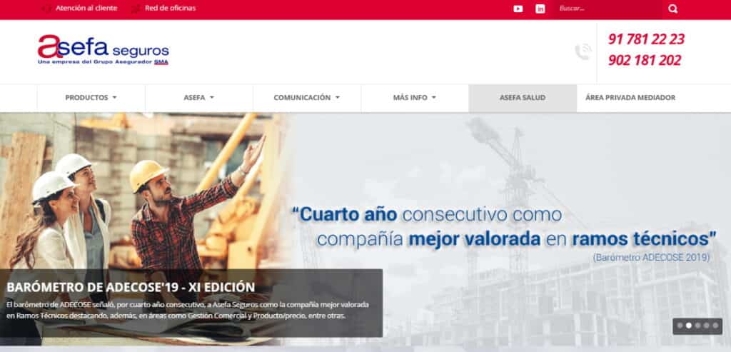 Asefa seguros y sus teléfonos de atención al cliente - Teléfonos