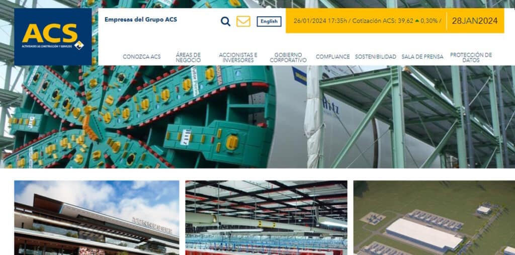 Grupo ACS teléfonos para información sobre construcción y servicios ...